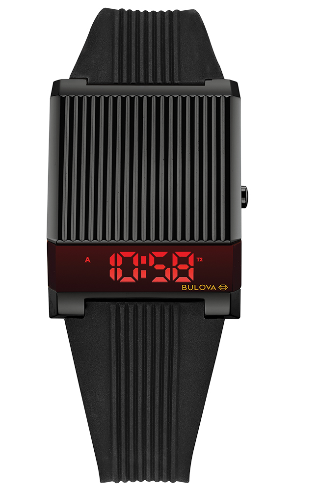 Men's Watch BULOVA Camputron 1976 Digital Black Rubber Strap 96C135 - E ...