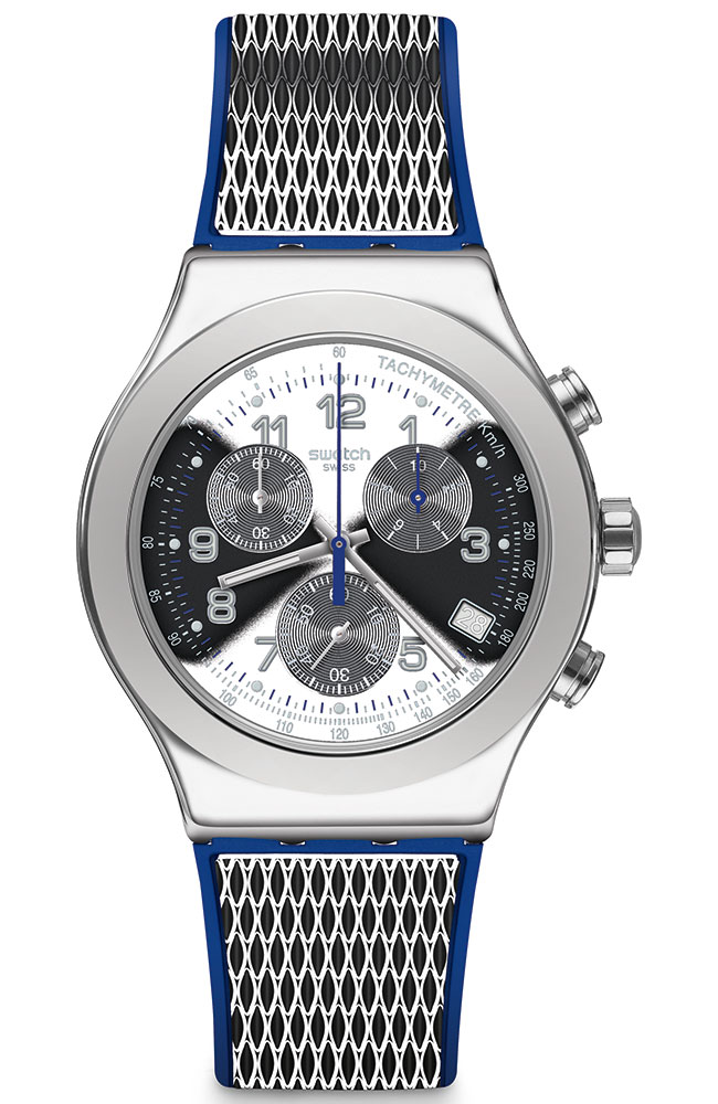 Men's Watch SWATCH Secret Mission Grey Rubber Chronograph YVS451 - E ...