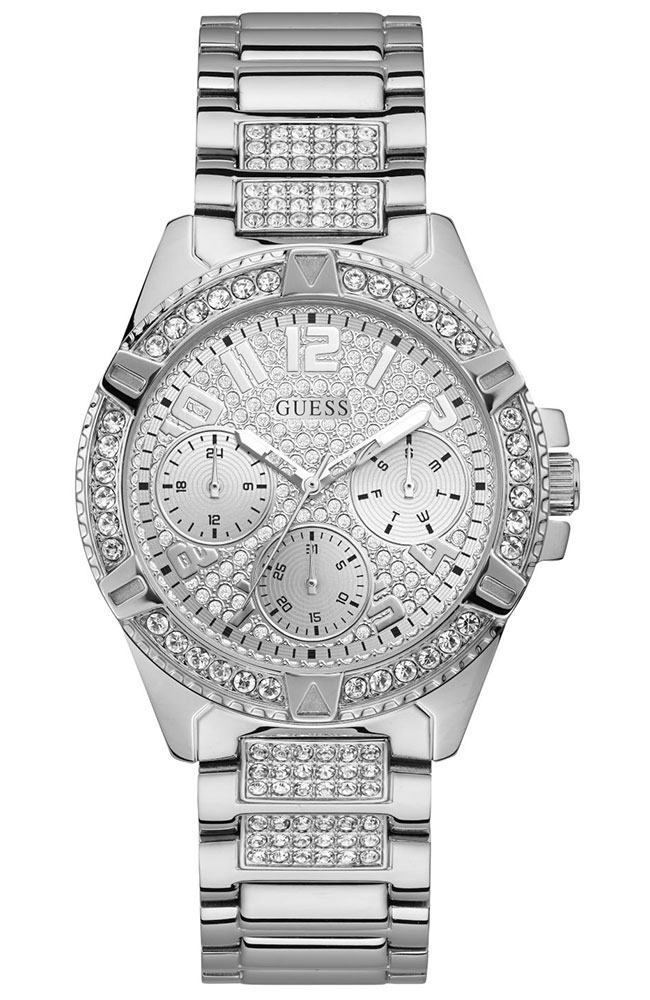 GUESS Crystals Stainless Steel Multifunction W1156L1 - E-oro.gr GUESS ...
