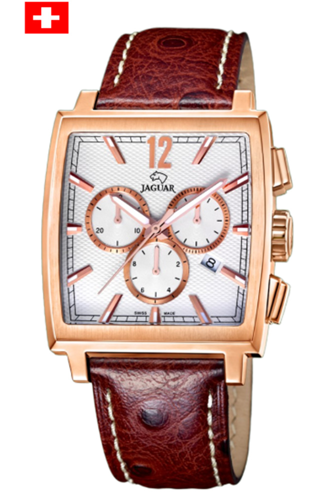 Men's Watch JAGUAR Brown Leather Chronograph J634/1 - E-oro.gr JAGUAR ...