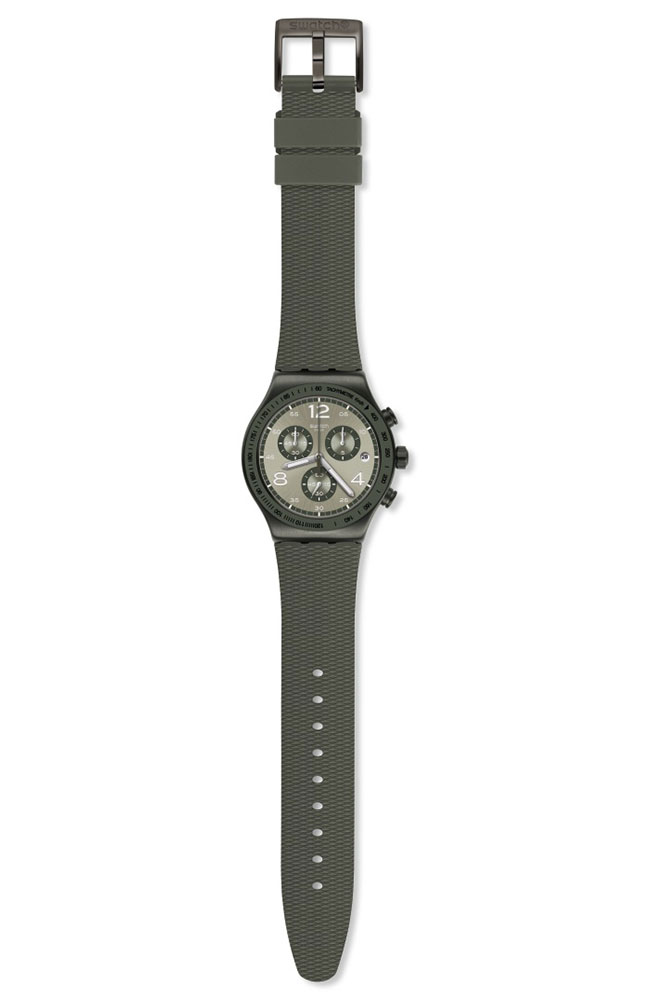 SWATCH Turf Wrist Green Rubber Chronograph YVM404 - E-oro.gr SWATCH ...