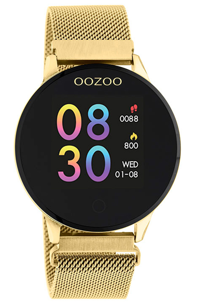 Unisex Watch OOZOO Smartwatch Gold Stainless Bracelet Q00121 - E-oro.gr ...