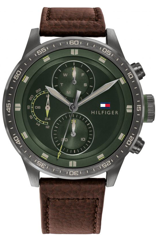 Tommy HILFIGER Brown Leather Strap 1791809 - E-oro.gr TOMMΥ HILFIGER ...