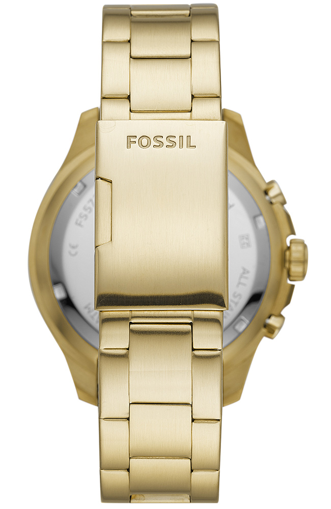 FOSSIL FB-03 Gold Stainless Steel Chronograph FS5727 - E-oro.gr FOSSIL ...