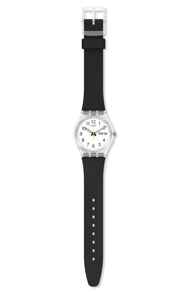 Unisex Watch SWATCH Rinse Repeat Black Rubber Strap GE726 - E-oro.gr ...
