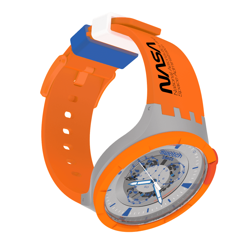 SWATCH NASA Launch Orange Rubber Chronograph SB04Z401 - E-oro.gr SWATCH ...