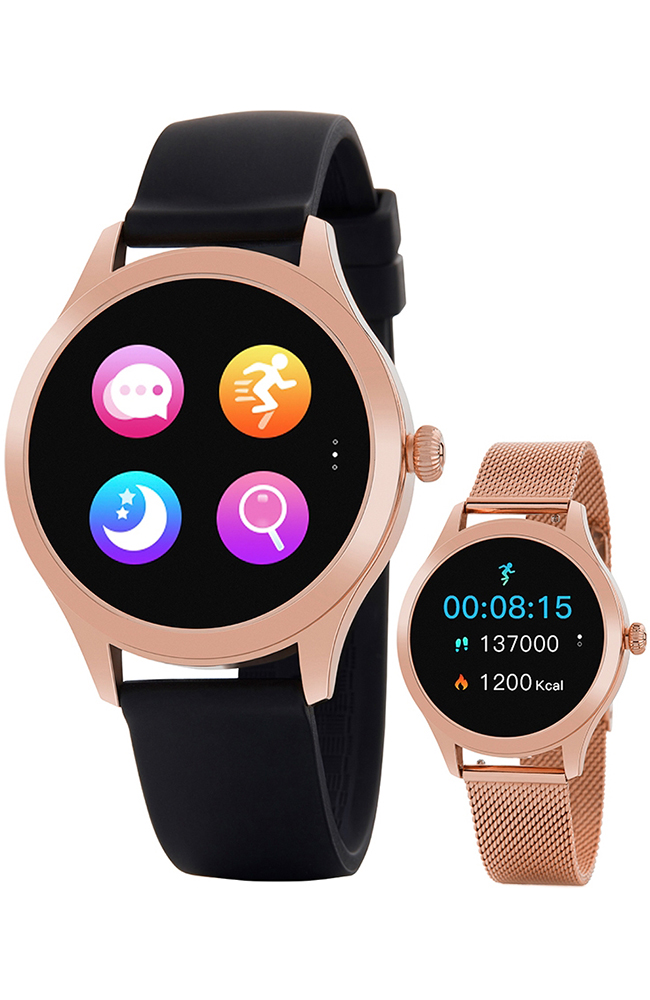Unisex Watch MAREA Smartwatch BoxSet Black Rubber Strap B59005-1 - E ...
