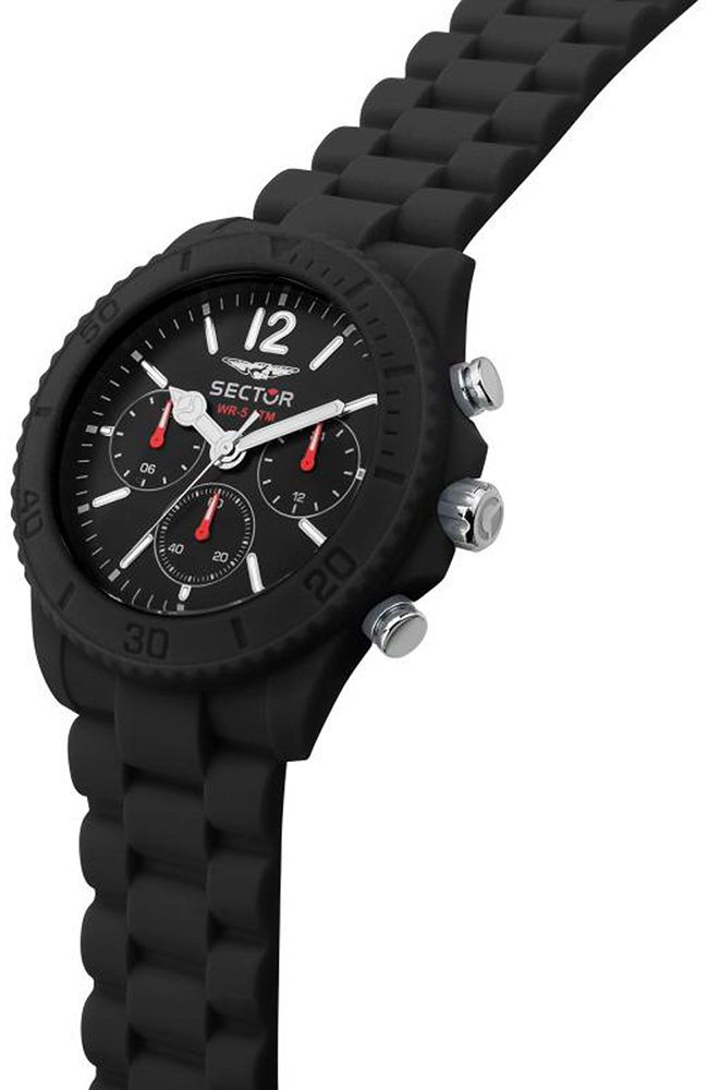 Men's Watch SECTOR Diver Black Rubber Chronograph R3251549001 - E-oro ...