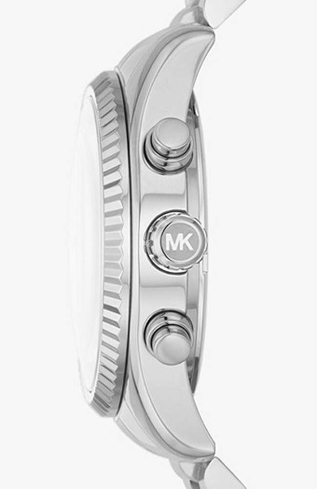 MICHAEL KORS Lexington Silver Stainless Steel Chronograph MK7215 - E ...