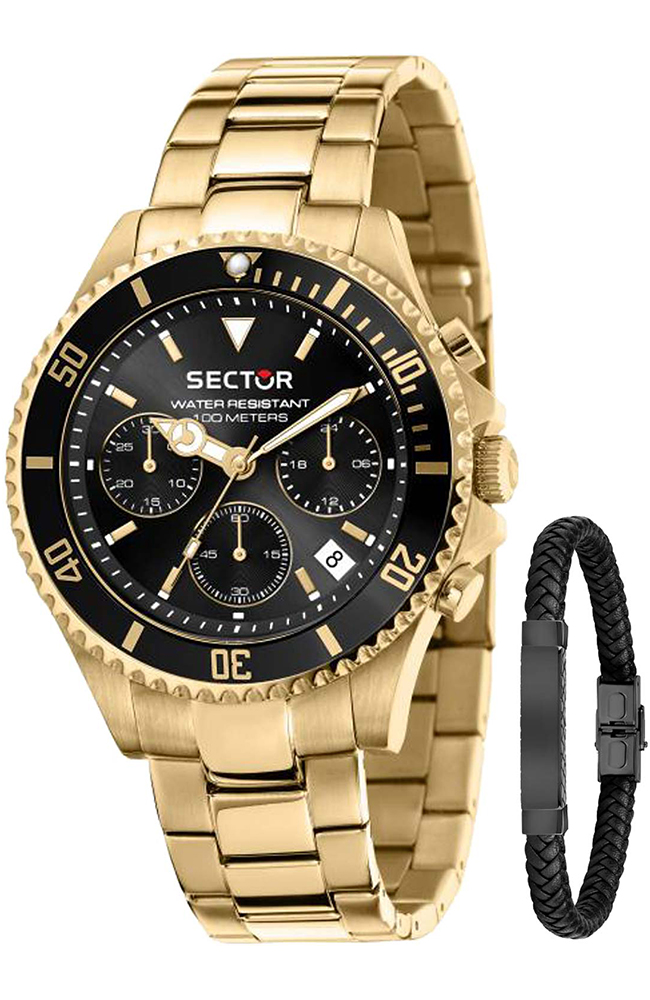 Men's Watch SECTOR 230 BoxSet Gold Metallic Chronograph R3273661028 - E ...