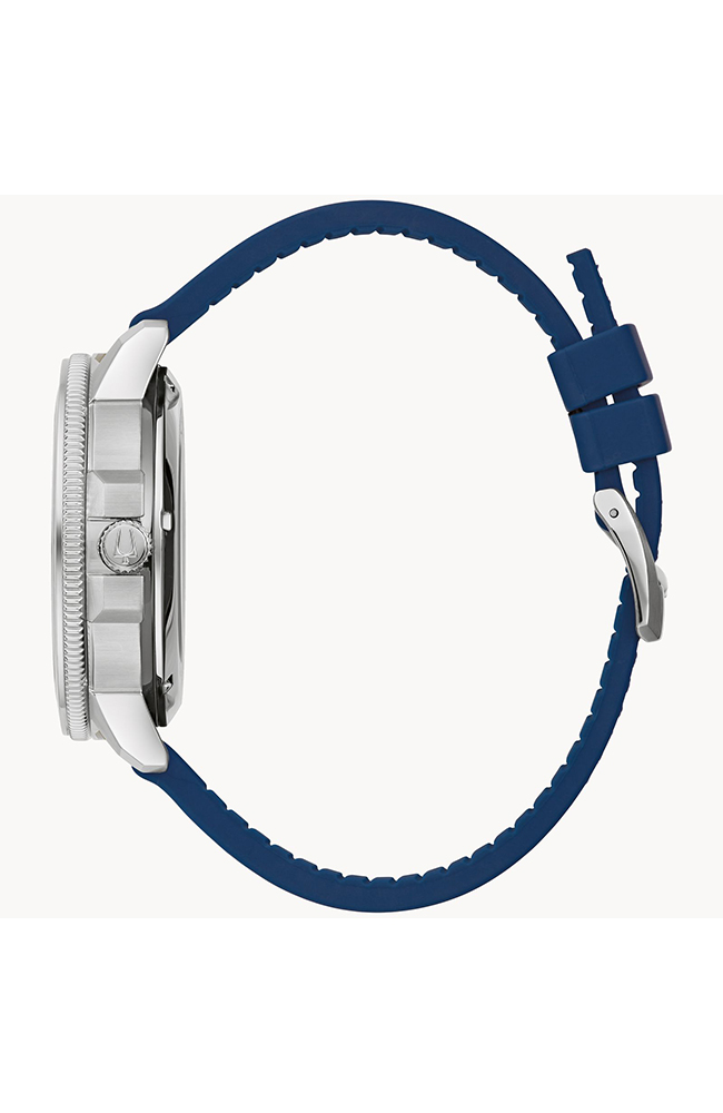 Men's Watch BULOVA Marine Star Series C Automatic Blue Leather Strap ...