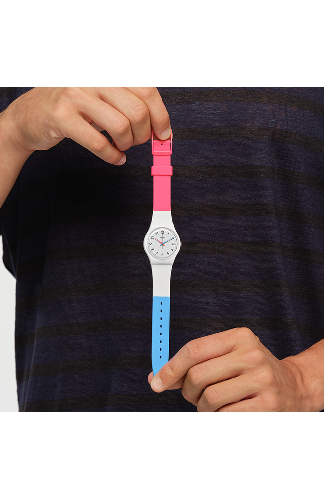 Unisex Watch SWATCH Gent In The Block Multicolor Rubber Strap SO28W400 ...