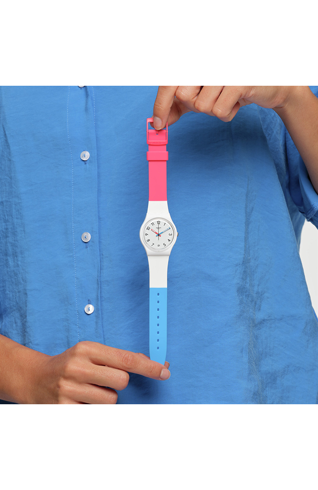 Unisex Watch SWATCH Gent In The Block Multicolor Rubber Strap SO28W400 ...