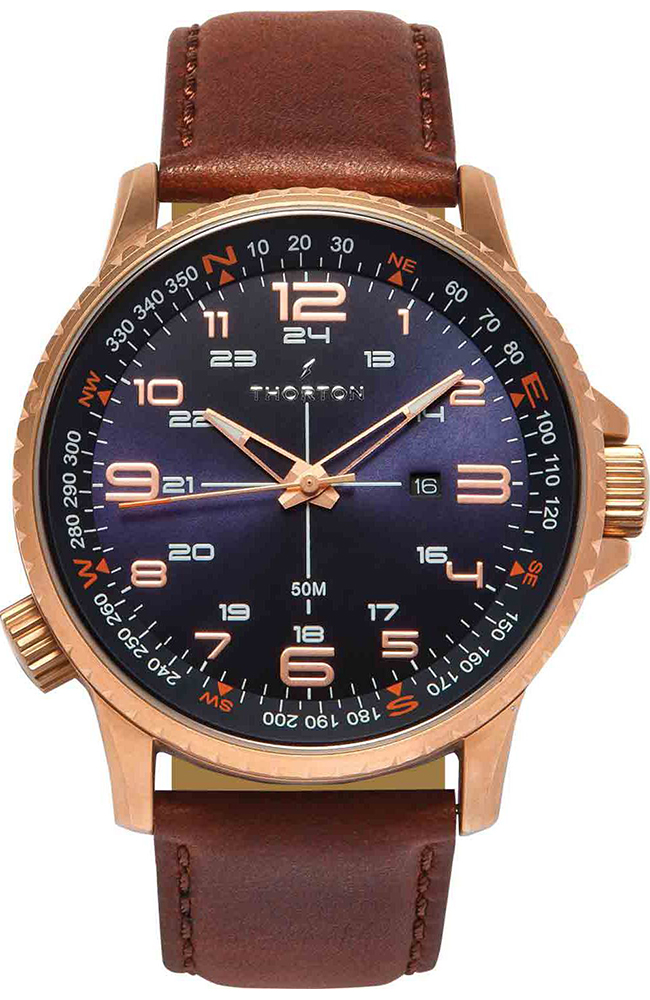 THORTON Kalf Brown Leather Strap 9202151 - E-oro.gr THORTON ΑΝΔΡΙΚΑ ΡΟΛΟΓΙΑ