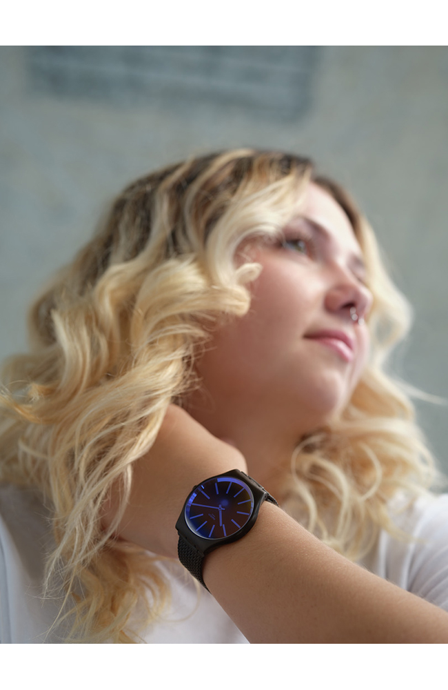 SWATCH Cross Spectrum Black Stainless Steel Bracelet SS07B104M - E-oro ...