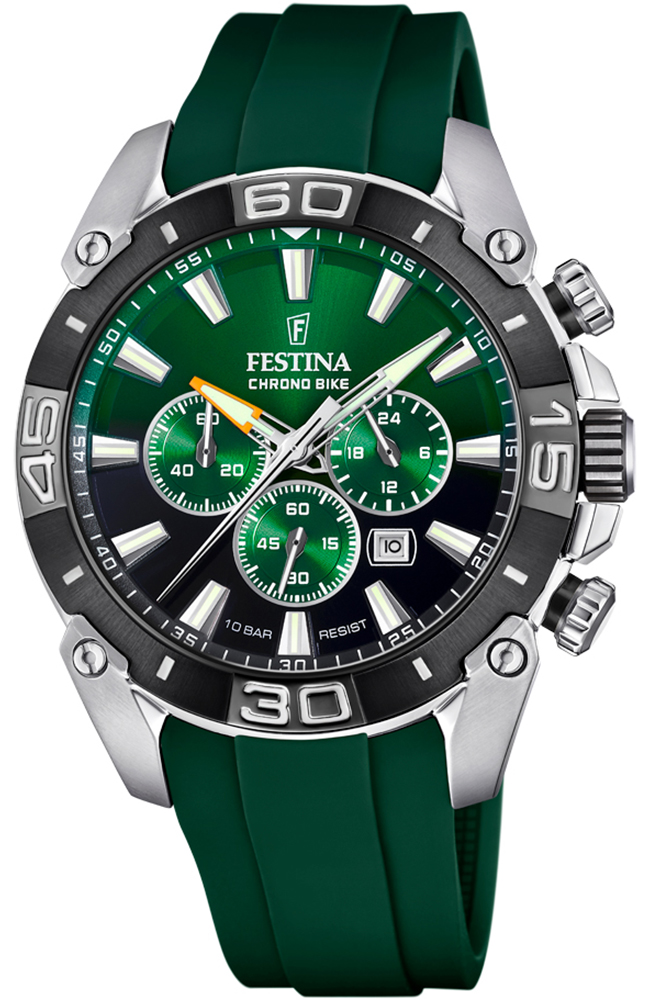 FESTINA Green Rubber Chronograph F20544/3 - E-oro.gr FESTINA ΑΝΔΡΙΚΑ ...