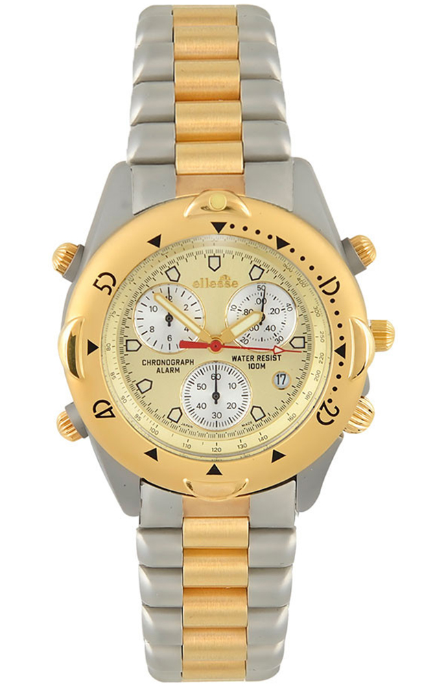 Men's Watch ELLESSE Two Tone Stainless Steel Chronograph 03-0020-002 ...