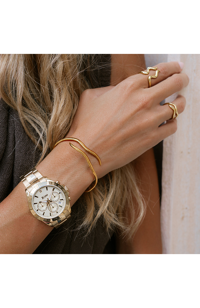 JCOU Meduse Gold Stainless Steel Multifunction JU19062-4 - E-oro.gr ...