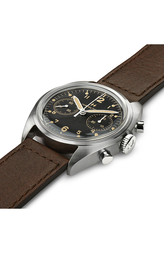 HAMILTON Khaki Aviation Pilot Pioneer Automatic Brown Leather ...