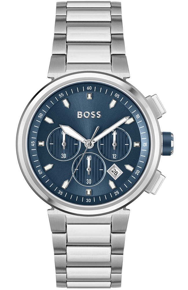 Men's watch BOSS Silver Stainless Steel Chronograph 1513999 - E-oro.gr ...