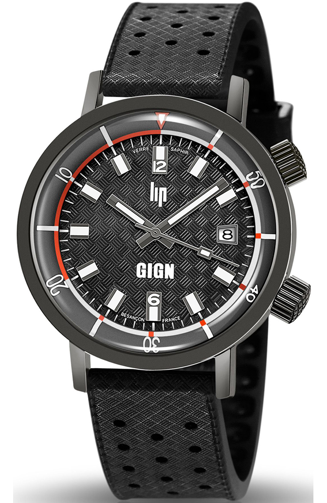 Men's Watch LIP Grand Nautic Ski GIGN Limited Edition Automatic Black ...