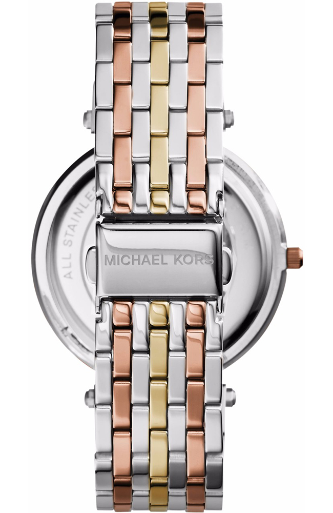 MICHAEL KORS Darci Crystals Two Tone Stainless Steel Chronograph MK3203 ...