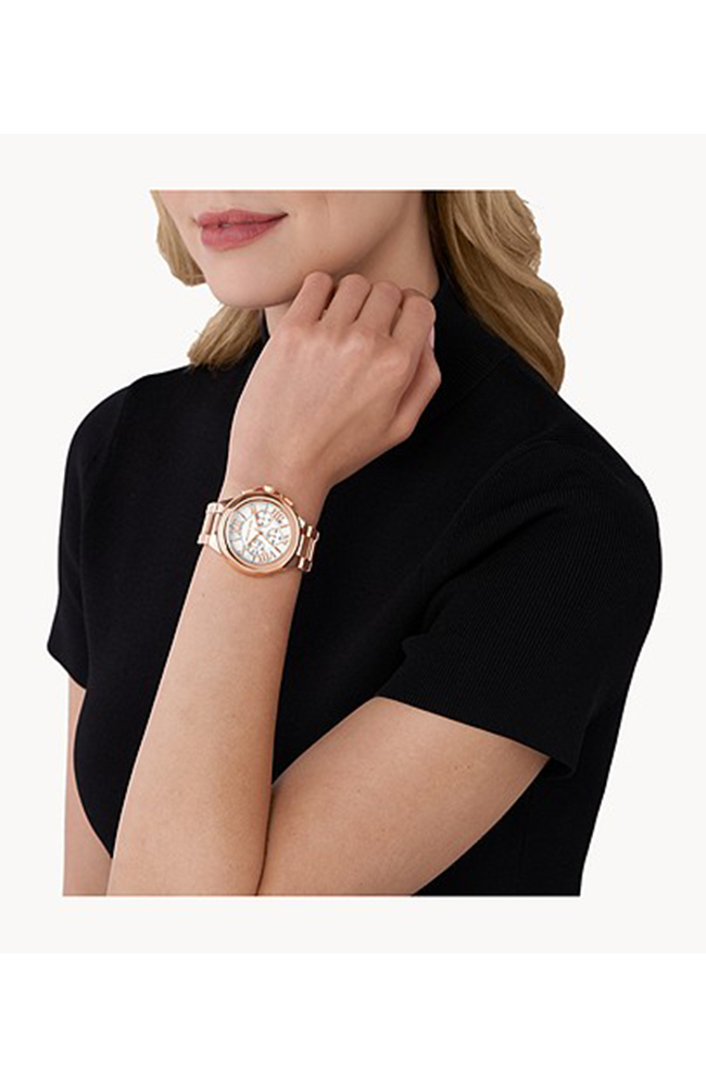 MICHAEL KORS Camille Rose Gold Stainless Steel Chronograph MK7271 - E ...