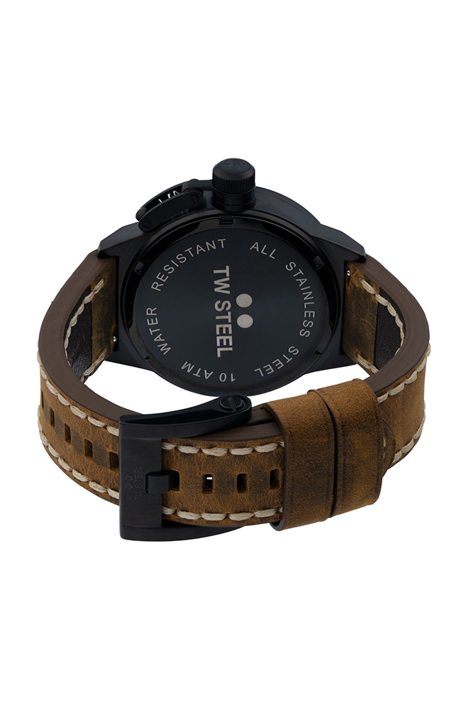 Men's Watch TW STEEL Canteen Brown Leather Strap CS103 - E-oro.gr TW STEEL WATCHES