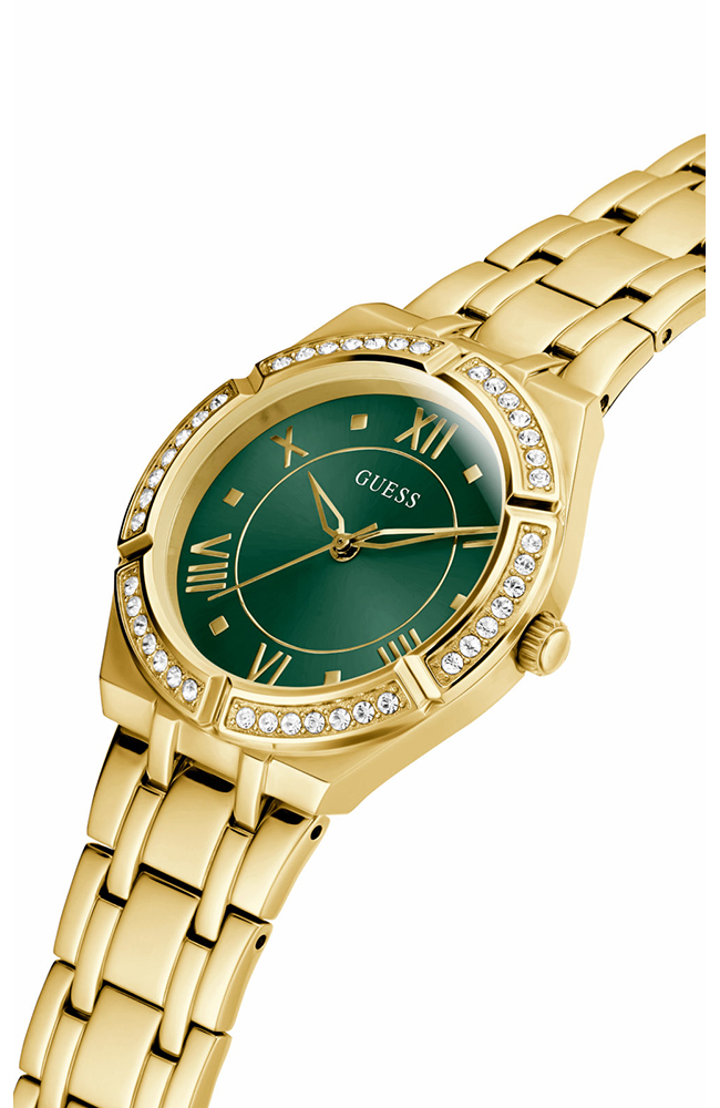 Ladies Watch GUESS Cosmo Crystals Gold Stainless Steel Bracelet ...