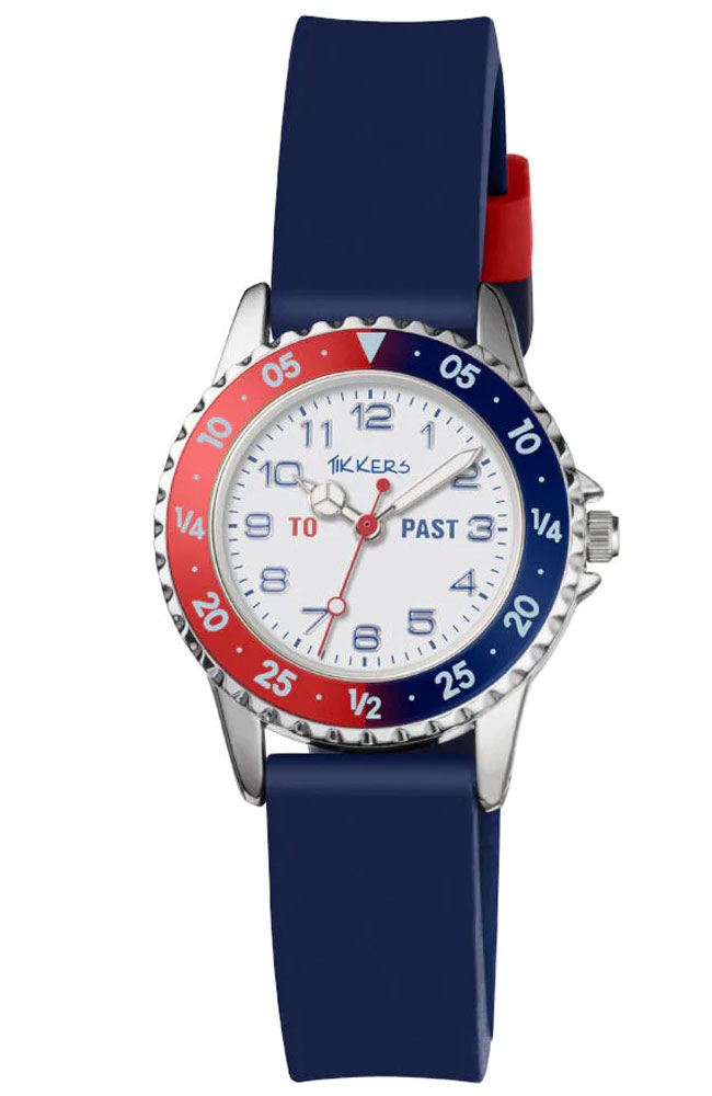 Kid's Watch TIKKERS Time Teacher Blue Rubber Strap TK0140 - E-oro.gr ...