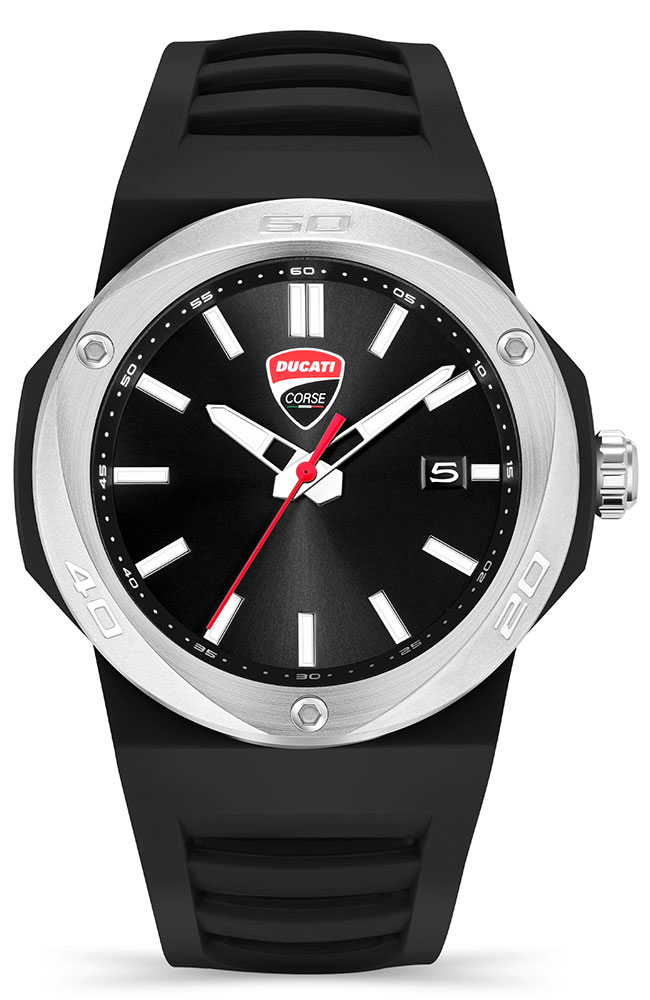 Men's Watch DUCATI CORSE Tradizione Black Rubber Strap DTWGN0000502 - E ...