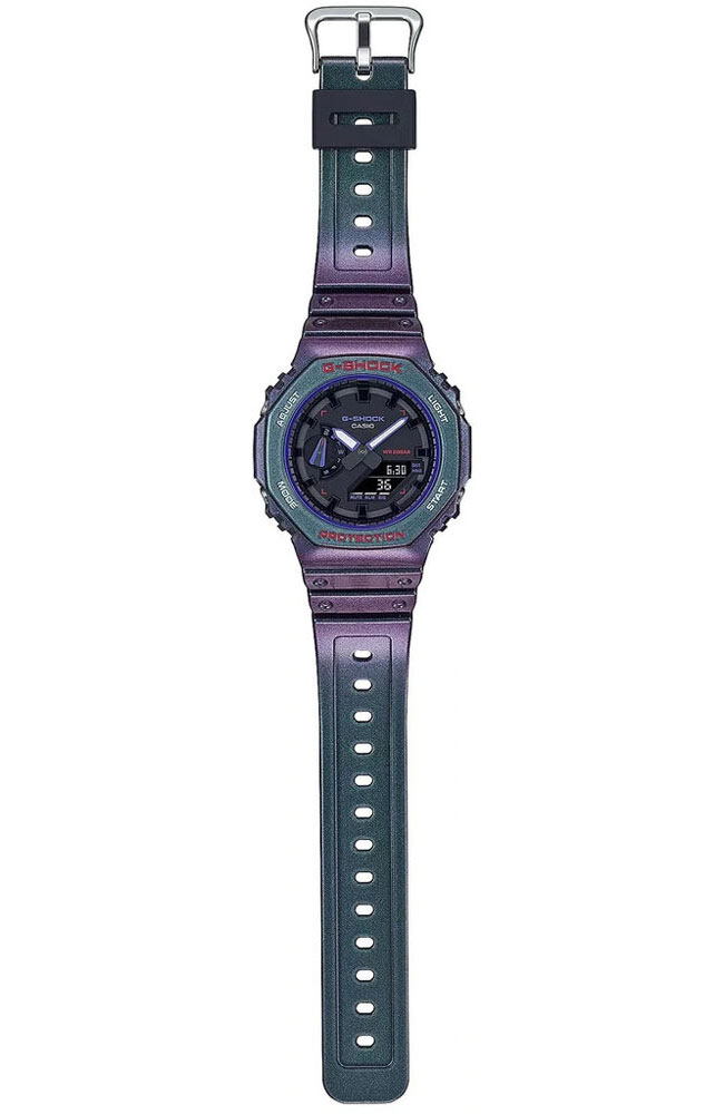 Men's Watch CASIO G-Shock Purple Rubber Strap GA-2100AH-6AER - E-oro.gr ...