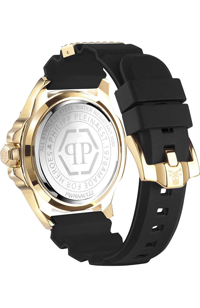 Men's Watch PHILIPP PLEIN The Skull Black Rubber Strap PWNAA0122 - E ...