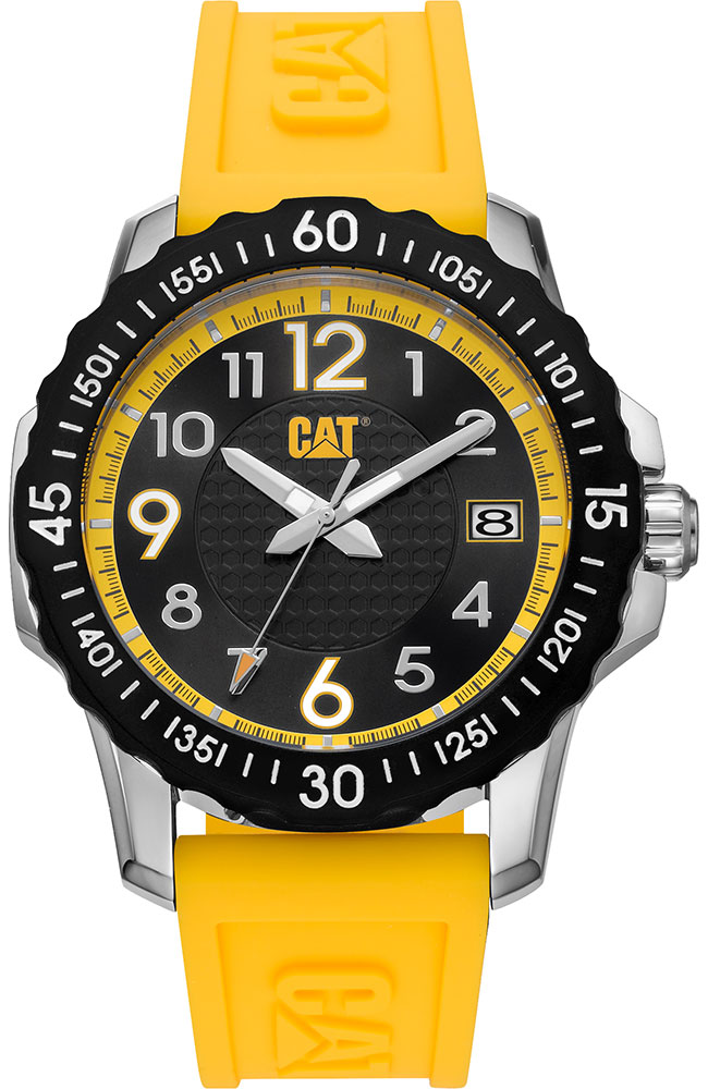 Men's Watch CATERPILLAR Downforce Yellow Rubber Strap AP14127111 - E ...