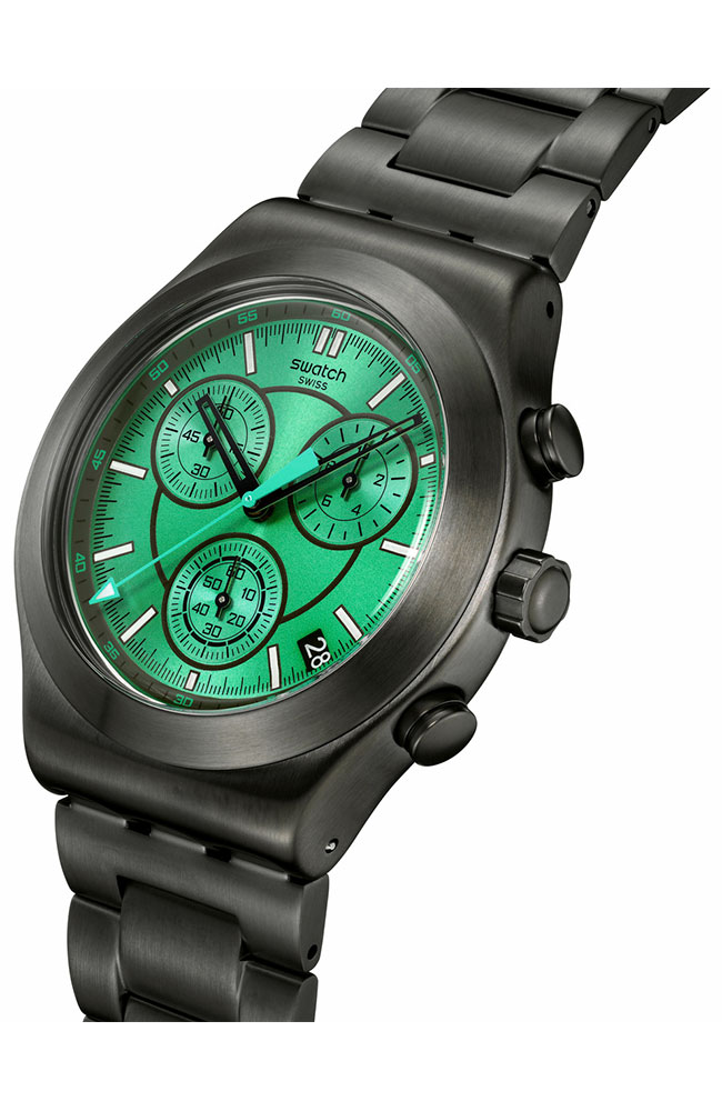 Ladies Watch SWATCH Irony Obsessively Obsidian Stainless Steel ...